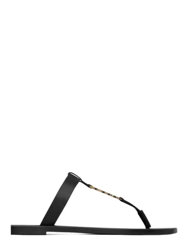 Saint Laurent Cassandre Logo Plaque Slides - Black