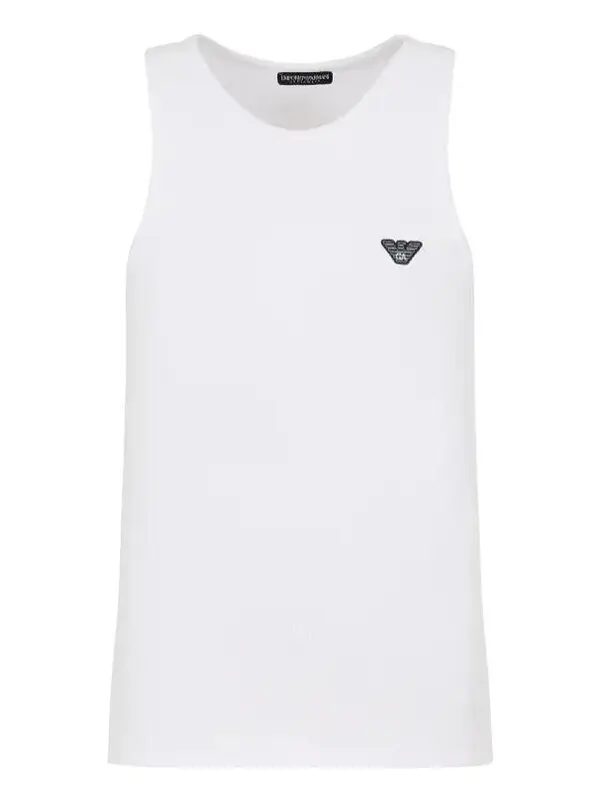 Emporio Armani Eagle Label Patch Vest - White