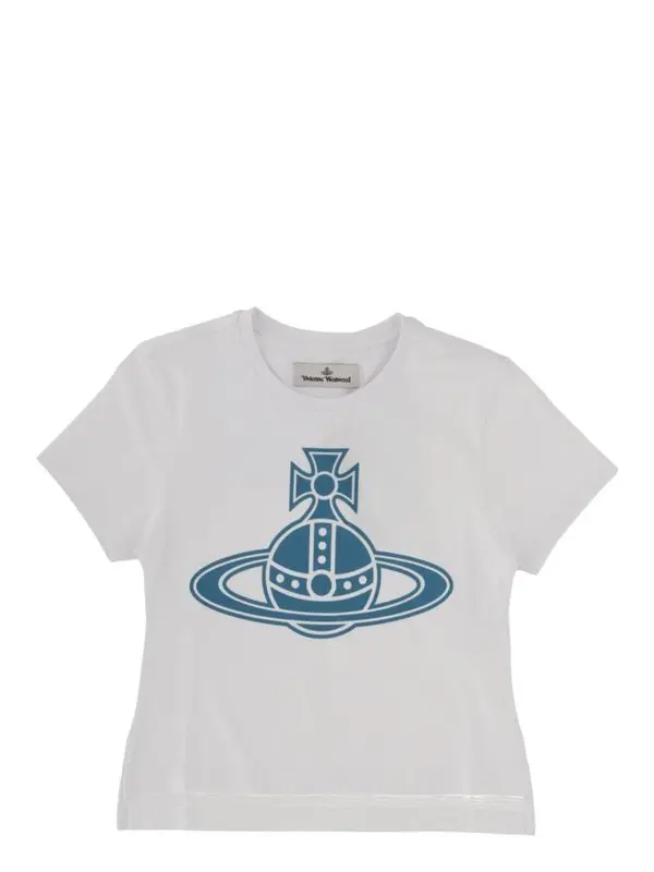 VIVIENNE WESTWOOD Orb Printed Crewneck T-shirt - Whtie