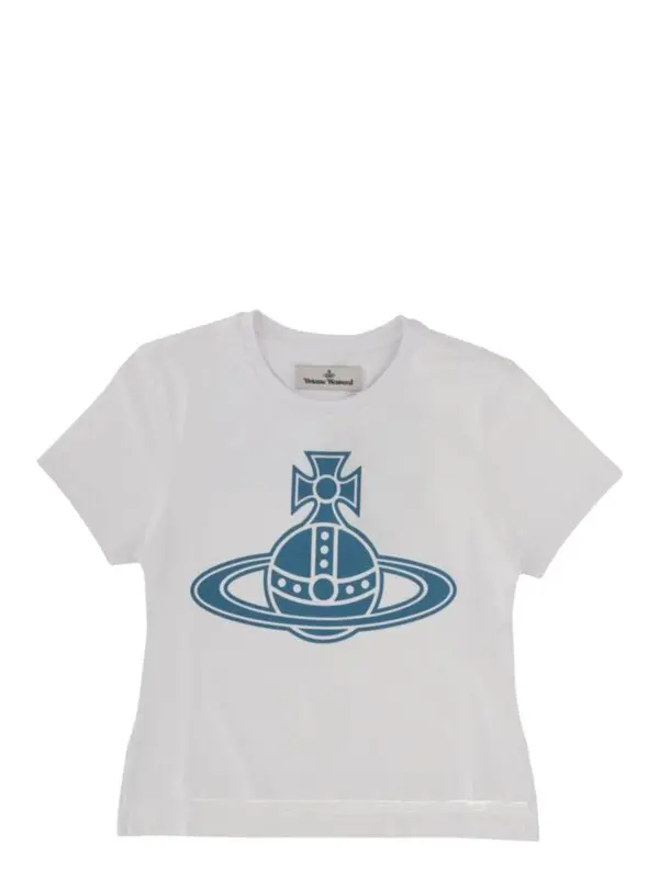 VIVIENNE WESTWOOD Orb Printed Crewneck T-shirt - Whtie
