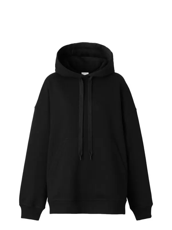 Burberry Horseferry Print Drawstring Hoodie - Black