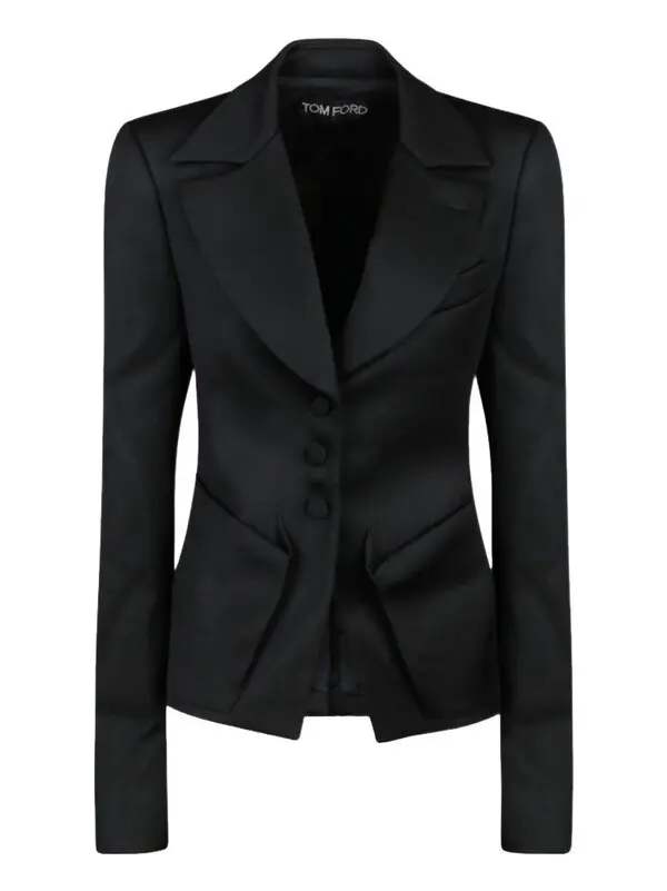 TOM FORD Single-breasted Tailored Blazer - Black