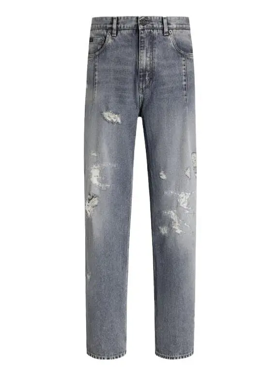 Dolce & Gabbana Distressed Denim Jeans - Gray