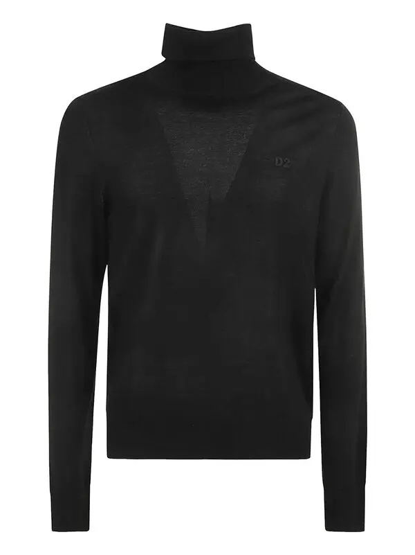 Dsquared2 Roll-neck Knitted Jumper - Black