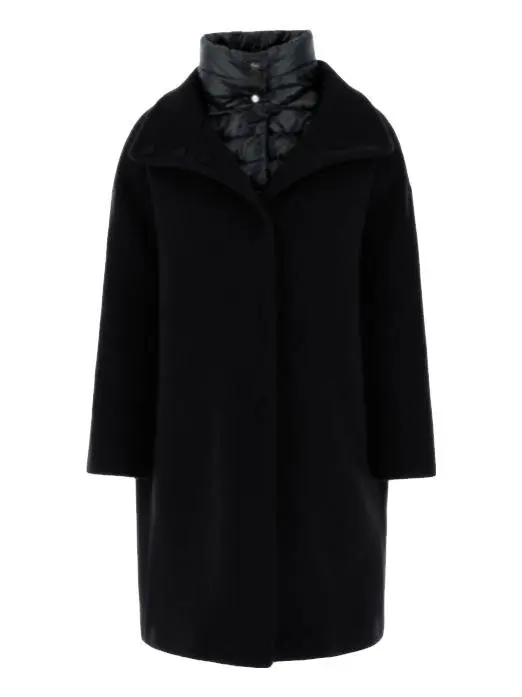 Herno Quilted Down Jacket With High Neck - Black