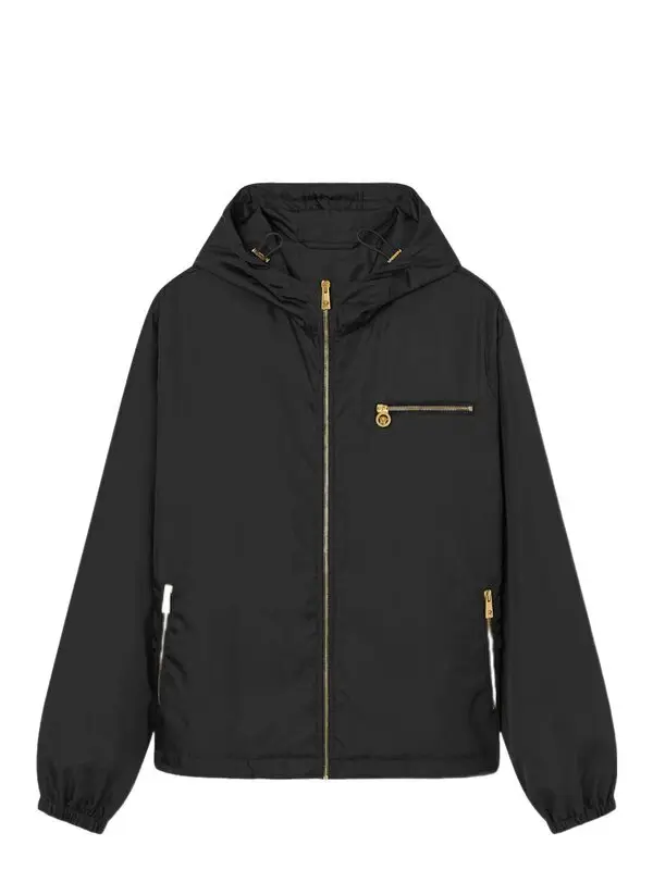 Versace Zip-up Hooded Jacket - Black
