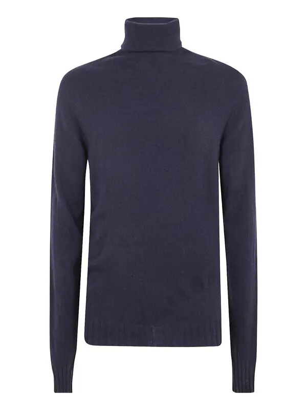 MD75 Roll-neck Knitted Top - Blue