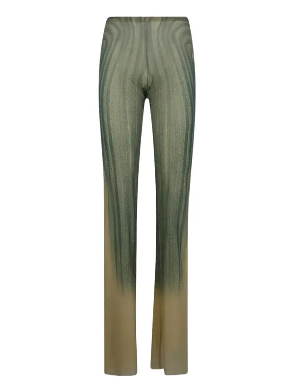 JEAN PAUL GAULTIER Spiral Print Trousers - Green