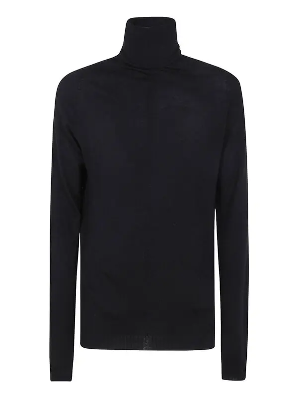 MD75 High Neck Long Sleeve Top - Black