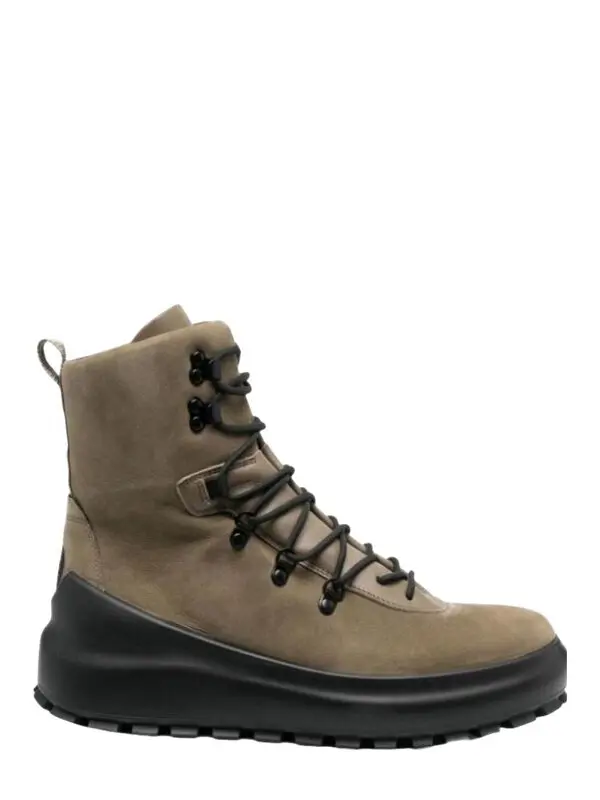 Stone Island Lace-up Suede Boots - Military Green