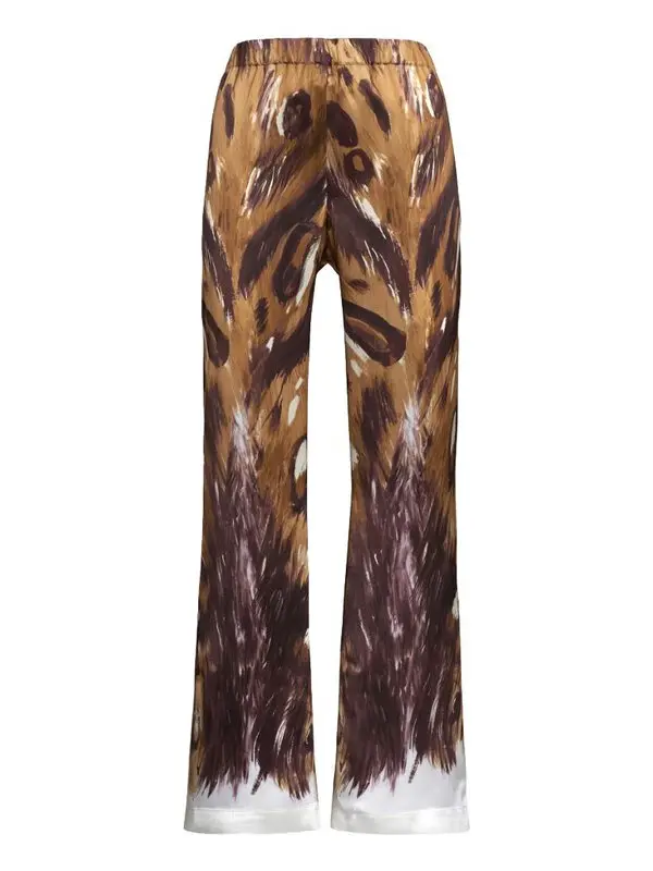 Marni Wild Bunch Print Sablé Pants - Brown
