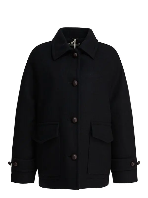 CIRCOLO 1901 Long-sleeved Jacket With Lapel Collar - Black
