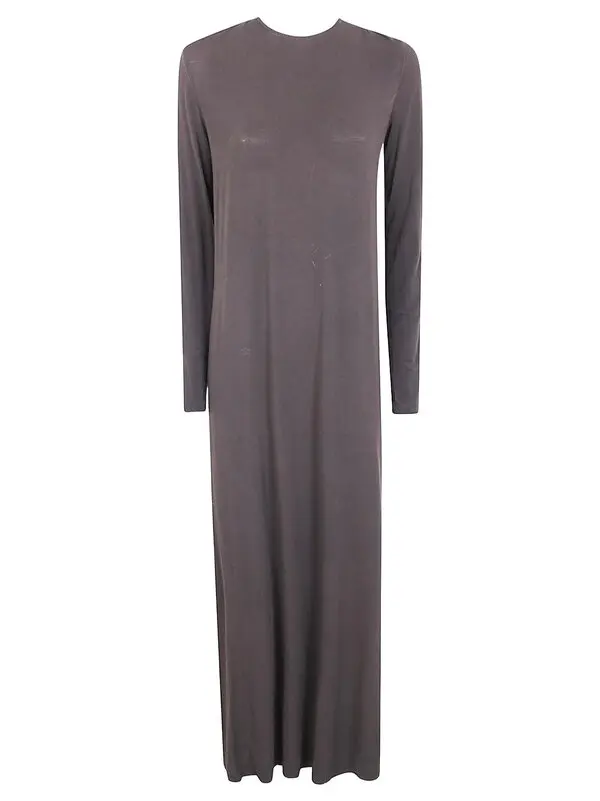 UMA WANG Long Sleeve Maxi Dress - Brown