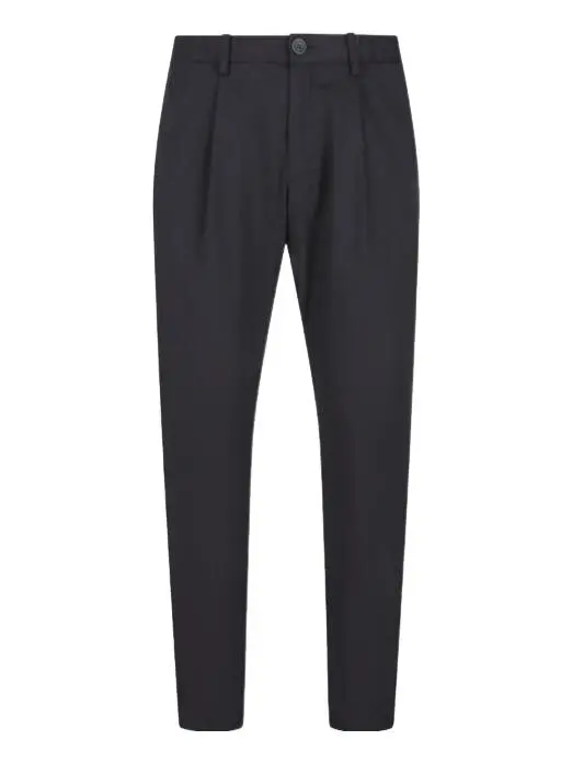 Herno Button Detailed Tapered Trousers - Blue