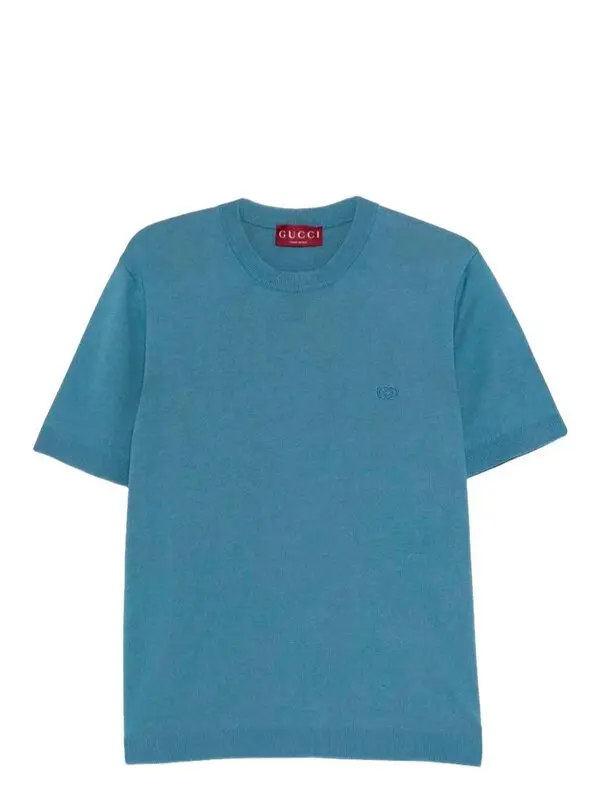 Gucci Short-sleeved Crewneck Jumper - Blue