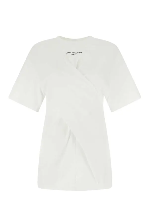 Stella McCartney Twist Logo Crewneck T-shirt - White