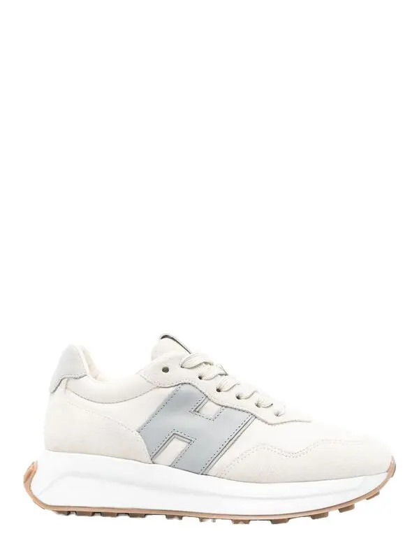 Hogan Logo Patch Panelled Sneakers - White
