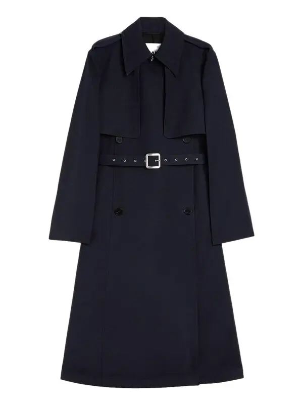 JIL SANDER Belted Trench Coat - Navy