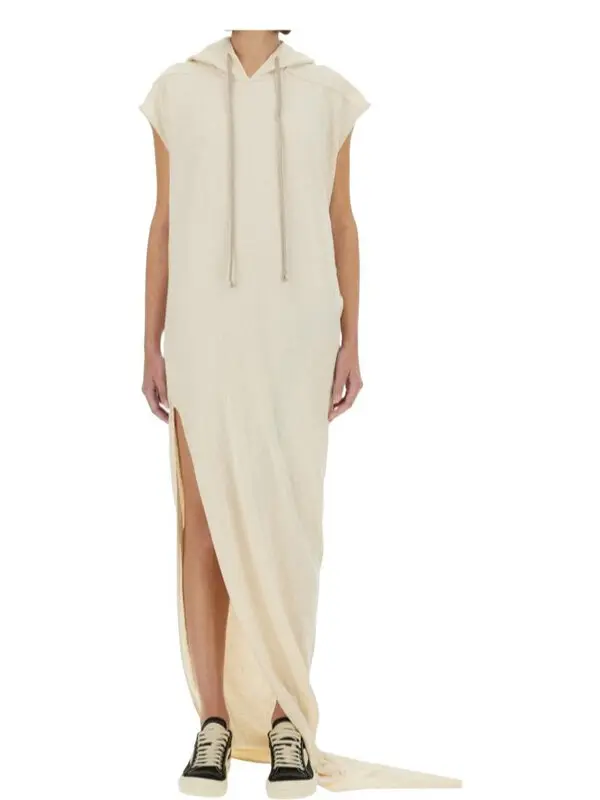 Rick Owens Hooded Long Dress - White