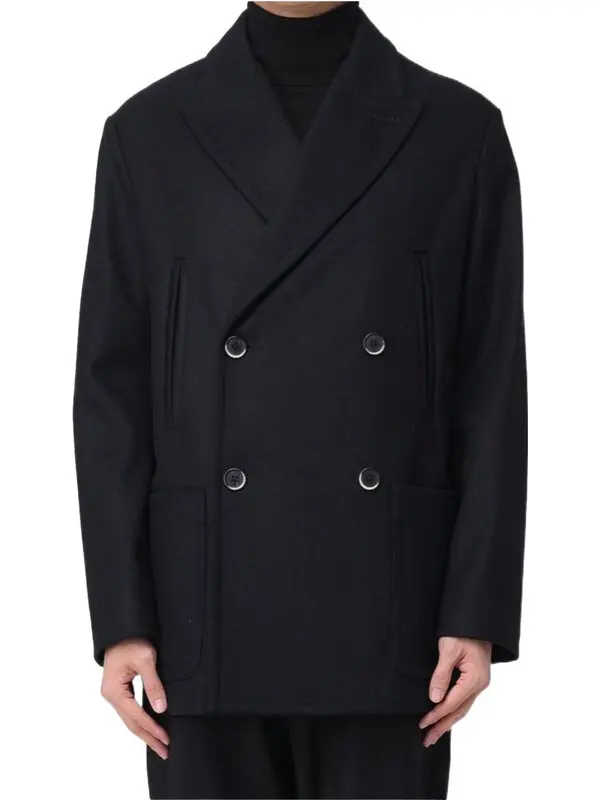 Barena Venezia Double-breasted Pocket Coat - Black