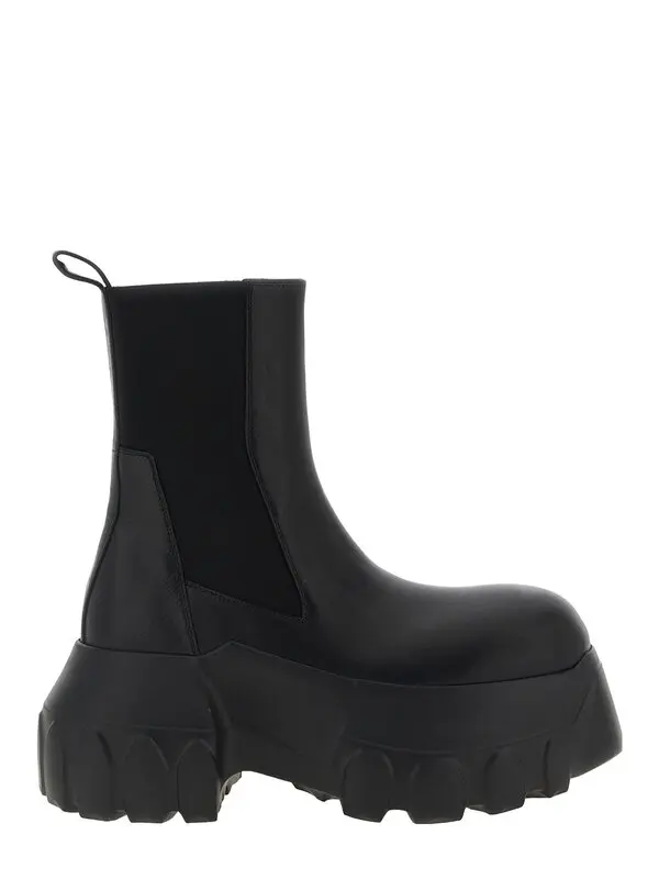 Rick Owens Almond Toe Ankle Boots - Black
