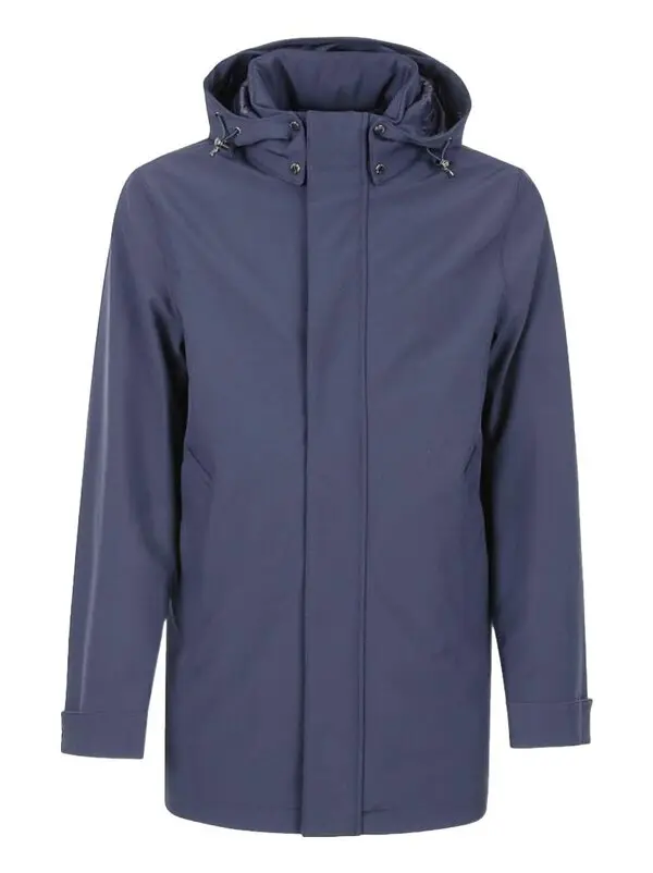 Woolrich Hooded Down Jacket - Blue