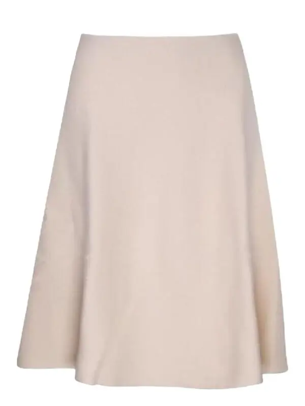 JIL SANDER Fluted High-waisted Midi Skirt - Nude