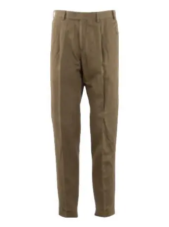 PT TORINO Straight-leg Pleated Trousers - Brown