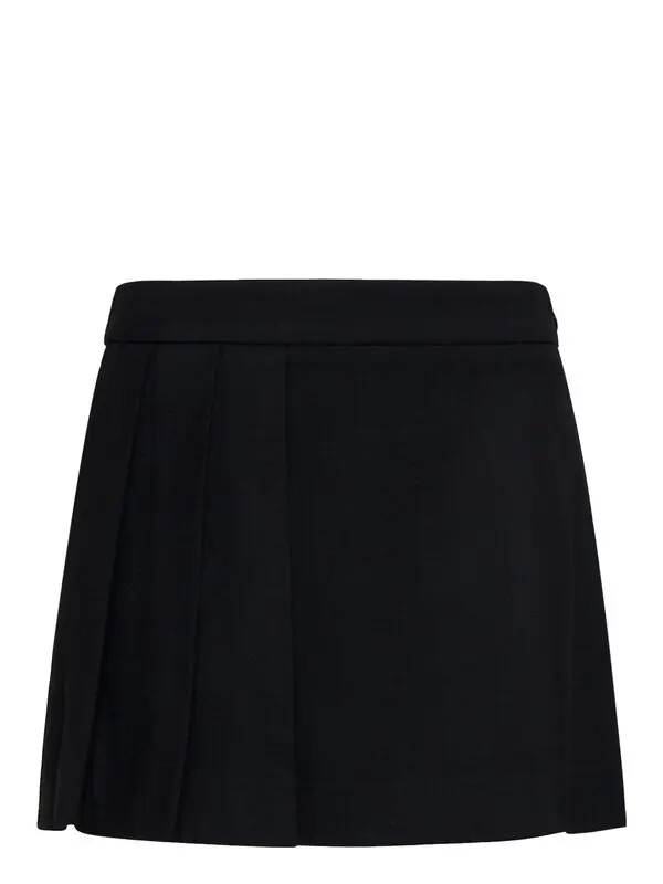 P.a.r.o.s.h Asymmetric Pleated Miniskirt - Black
