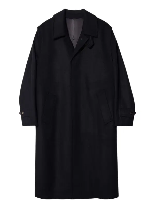 RIER Loden Wool Coat With Classic Collar And Drawstring - Black