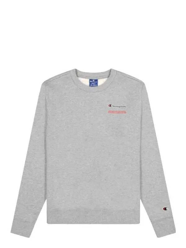 Champion Printed Crew Neck Long Sleeve Sweater - Gray