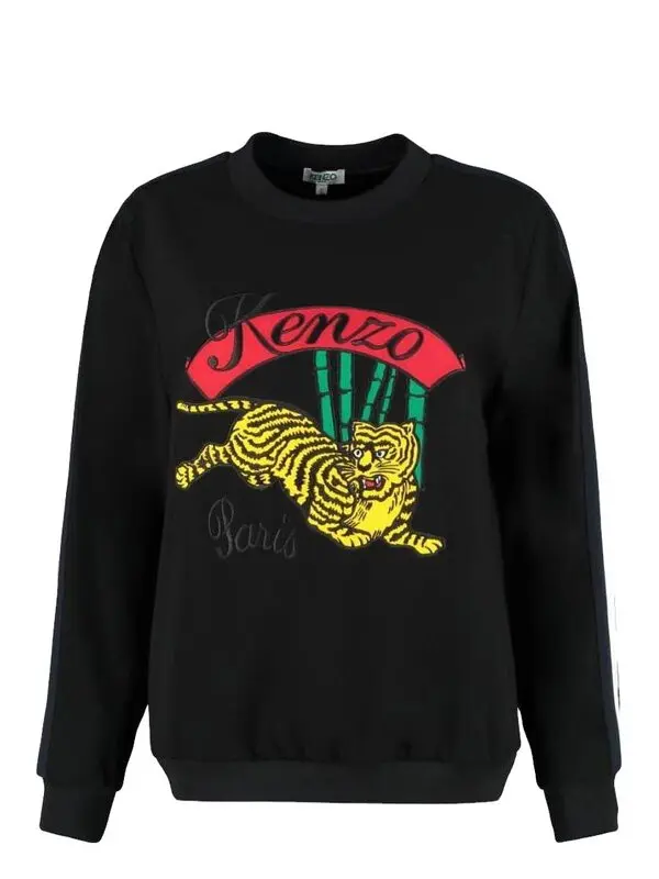 Kenzo Tiger Embroidered Pullover - Black