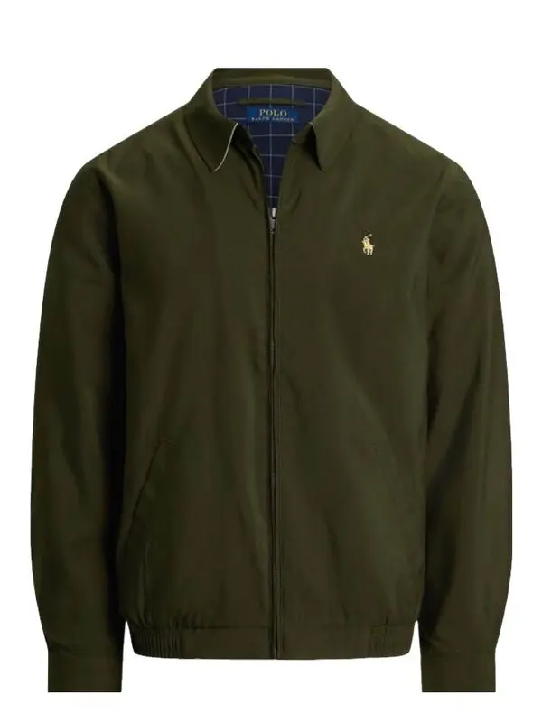 Polo Ralph Lauren Zip-up Twill Shirt Jacket With Embroidered Pony - Company Olive