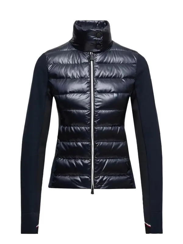 Moncler Down-filled Zip-up Sweatshirt - Navy Blue