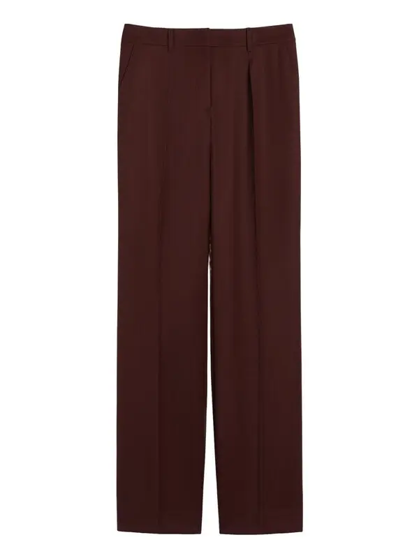 Max Mara Cannes Pleated Trousers - Cherry