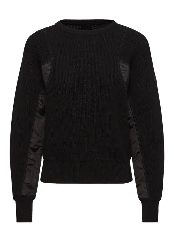 Moncler Cotton Blend Sweater - Black