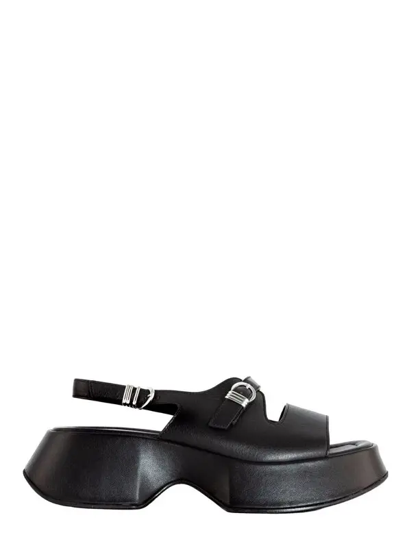 VIC MATIE Sensory Platform Heeled Sandals - Black