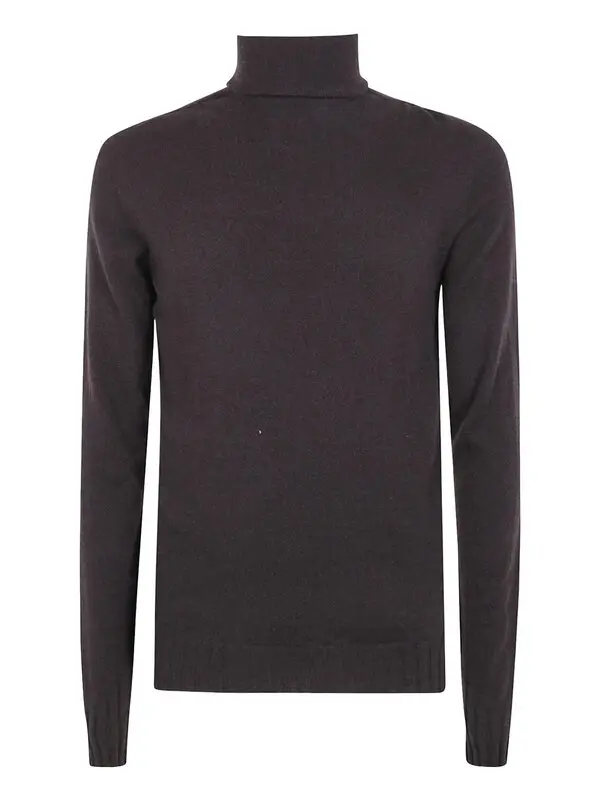 MD75 High Neck Long Sleeve Top - Brown