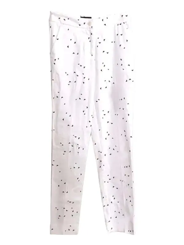 Emporio Armani Printed Casual Pants - White