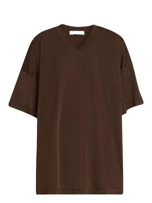 THE ROW V-neck T-shirt - Red