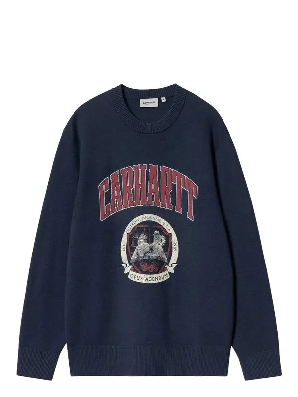 Carhartt Work In Progress College Logo Pullover - Black