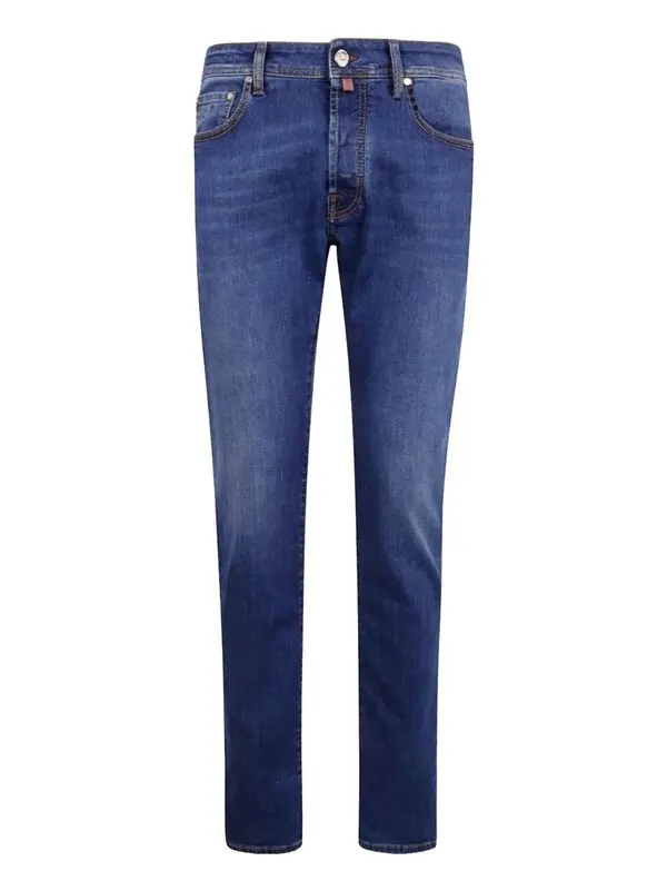 Jacob Cohen Logo Patch Jeans - Denim