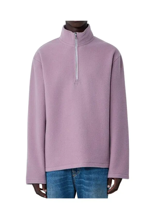 RIER Myrte Zip-up Fleece Sweatshirt - Purple