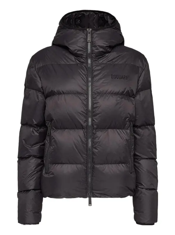 Dsquared2 Quilted Puffer Jacket With Hood - Black