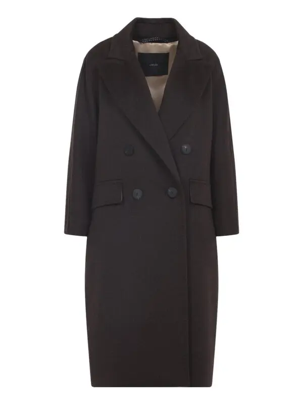 Max Mara Angus Double-breasted Coat - Marrone