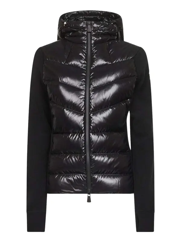 Moncler Contrast Detail Hooded Jacket - Black