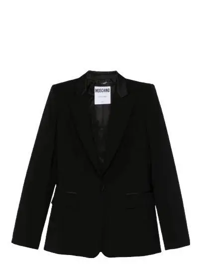 Moschino Single-breasted Wool Blazer - Black