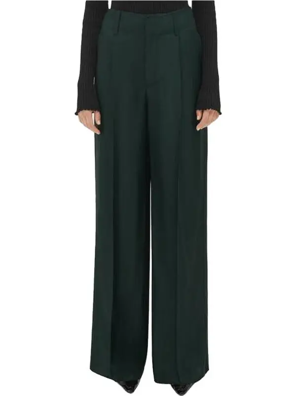 Bottega Veneta Viscose And Silk Wide-leg Trousers - Black