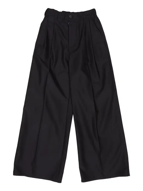 MAISON MARGIELA Wide-leg Pleated Trousers - Black