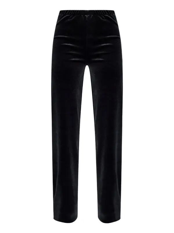 Vetements Velour Straight-leg Pants - Black